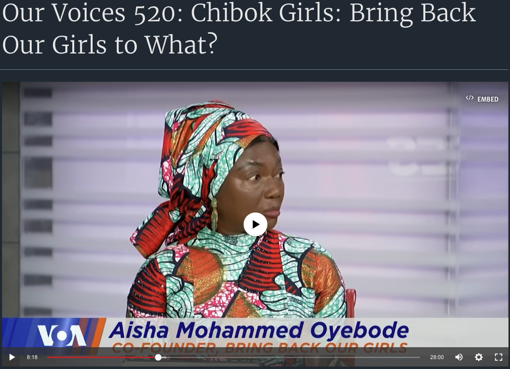 The Stolen Daughters of Chibok on Voice of America - powerHouse Books