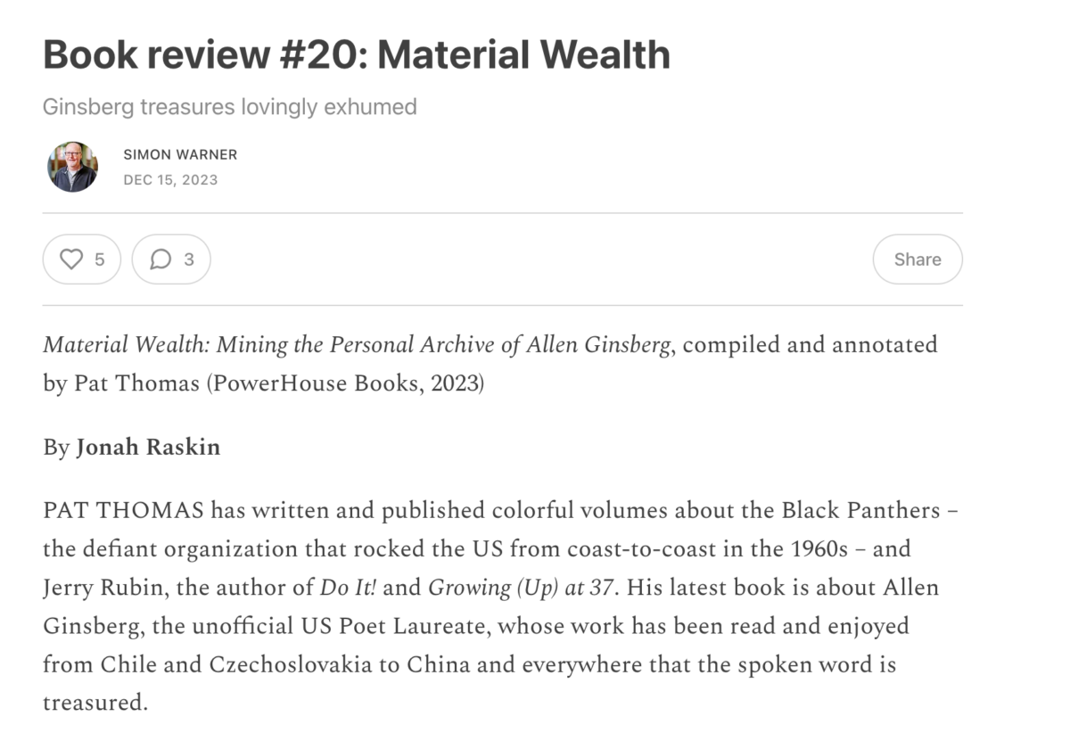 Material Wealth Review in Rock and the Beat Generation - powerHouse Books
