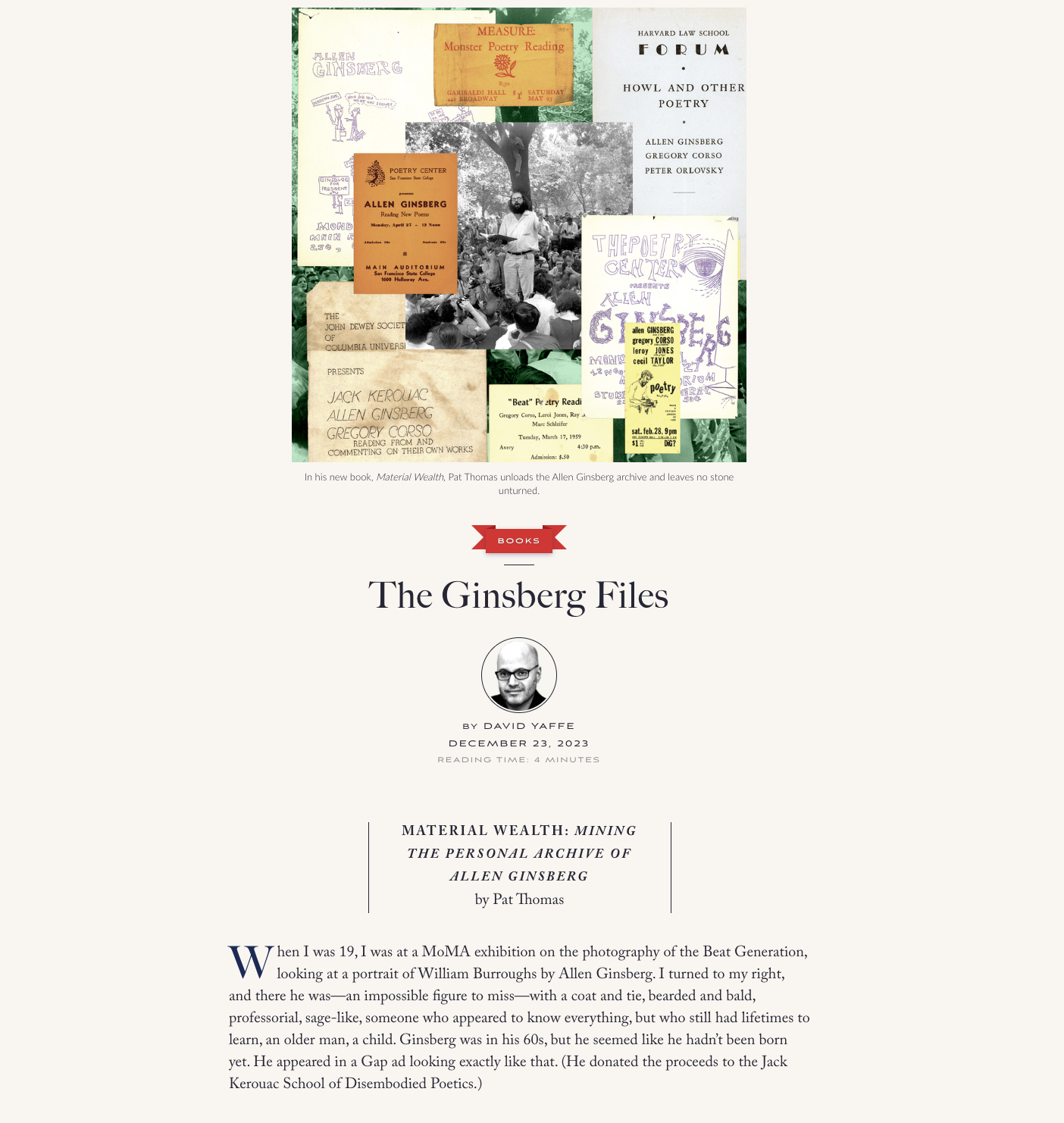 Material Wealth Review in Air Mail - powerHouse Books